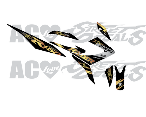 Raider R150 Gold Chrome | ACLove Street Decals