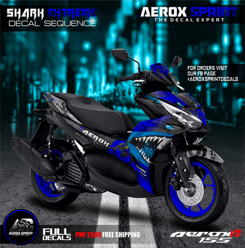 Aerox V2 Shark Extreme Decals | ACLove Street Decals