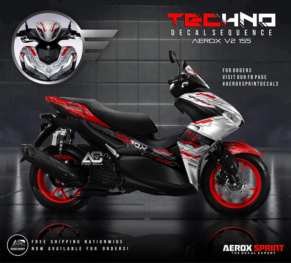Aerox 155 DecalsRaider Invasion Decals | ACLove Street DecalsRaider ...