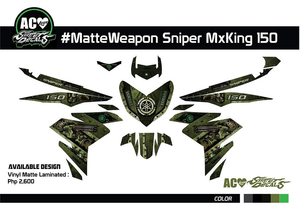 Matte Weapon Decals | ACLove Street Decals