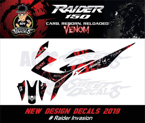 Venom Decals for Raider 150 Reborn | ACLove Street Decals