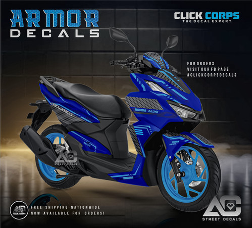 CLICK 160 ARMOR DECALS | ACLove Street Decals