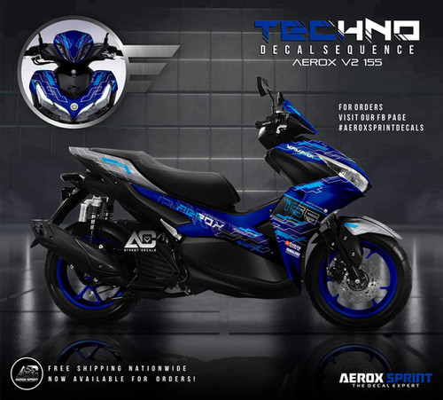 Aerox V2 Techno Decal Sequence | ACLove Street Decals