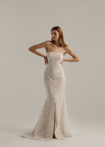 Gabrielle Blush Lace Wedding Dress | Radiant Reverie by OUMA