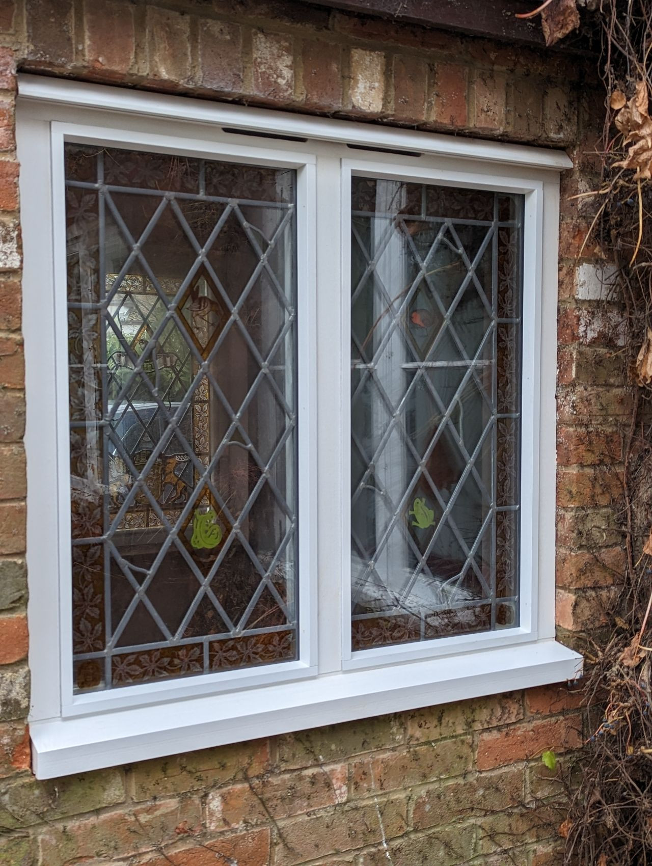 Window Frame with Stained Glass