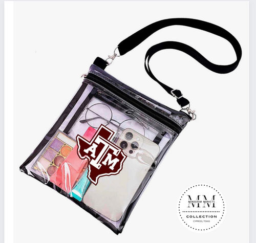 Clear Stadium approved bag personalized monogrammed logo school college ...