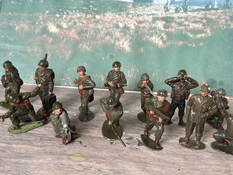 Timpo Toys Solid Plastic Figure WWII US Army Soldiers x13 | My Hobby ...