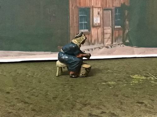 Johillco Lead Farm Figure Milk Maid on Stool | My Hobby Collectable