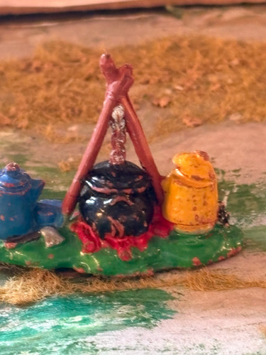 Speedwell Plastic Native American Camp Fire and Pots | My Hobby Collectable