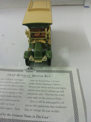 Matchbox Collectibles YET06-M 1910 Renault Motor Bus - Paris - France ...