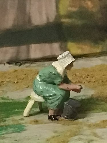Johillco Lead Farm Figure Milk Maid on Stool | My Hobby Collectable