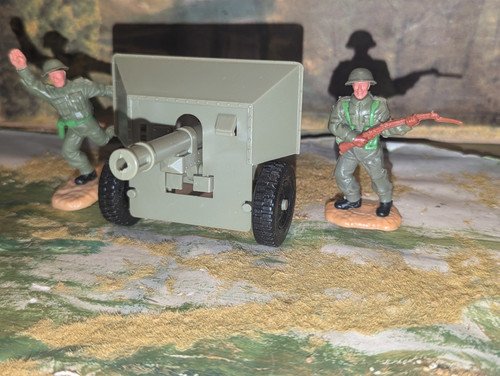 Timpo Toys Swoppet British Artillery Gun and 2 Soldiers Boxed | My ...