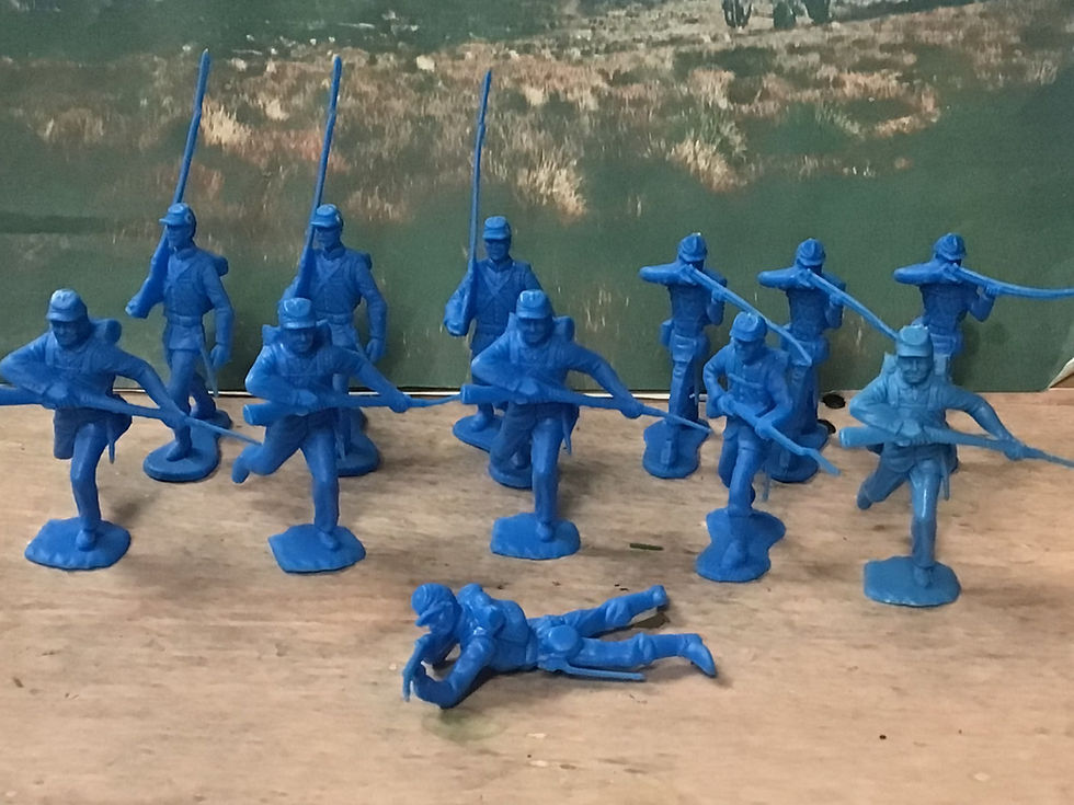 Marx Recast Grants Army Figures 1/32 12 Plastic Union Infantry | My ...