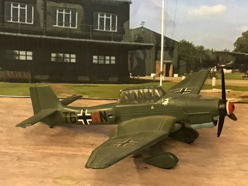 Dinky Toys 721 Junkers JU-87B Stuka Silver Bomb Green Tail and Nose ...