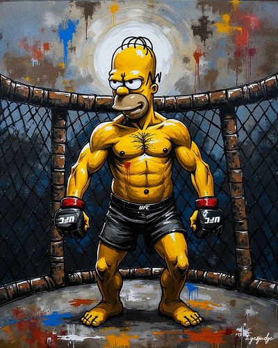 Homer Simpson Canvas | Eyesjudge