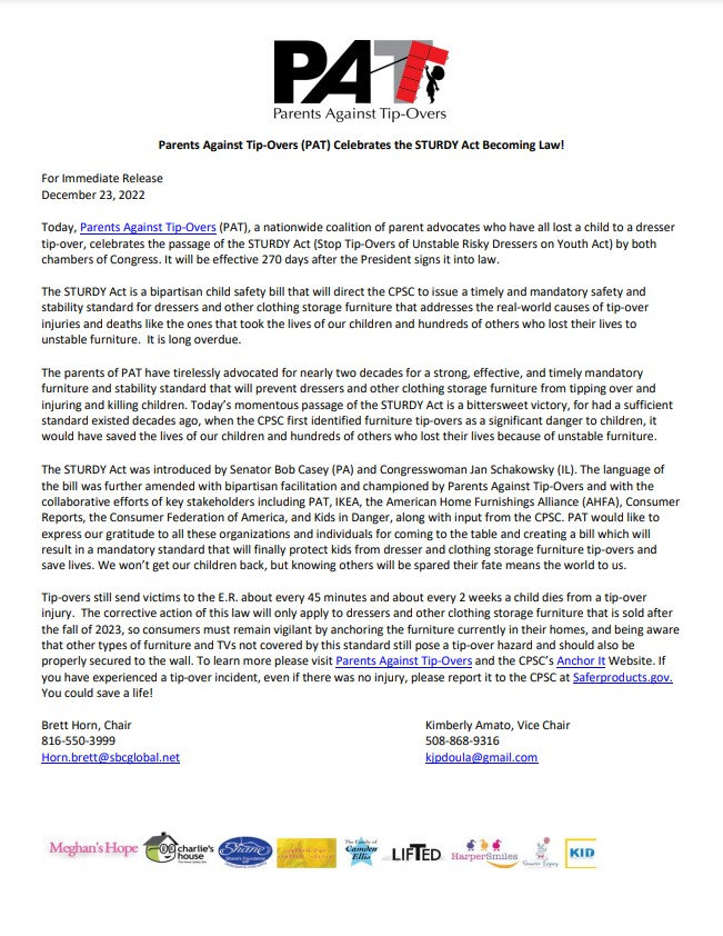 The STURDY Act Becomes LAW!!