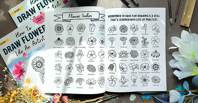 how to draw flowers for adults