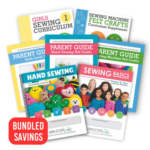 Girls Sewing Curriculum & Felt Crafts & Hand Sewing Bundle (physical ...