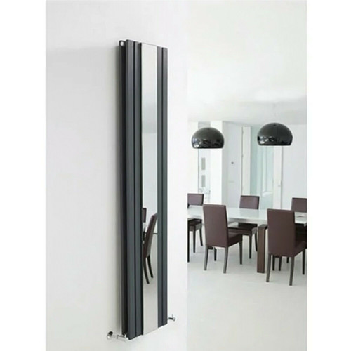 1800x385 Veebath Lille Vertical Grey Anthracite Radiator | Unico