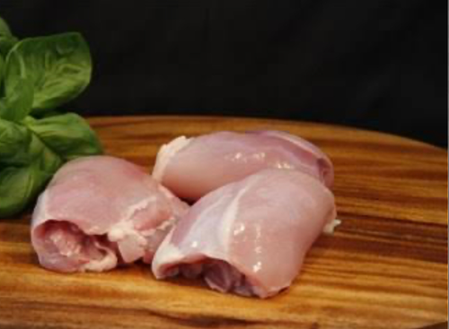 NZ CHICKEN THIGHS FILLETS BL/SL 1KG | Greenerpastures.co.nz