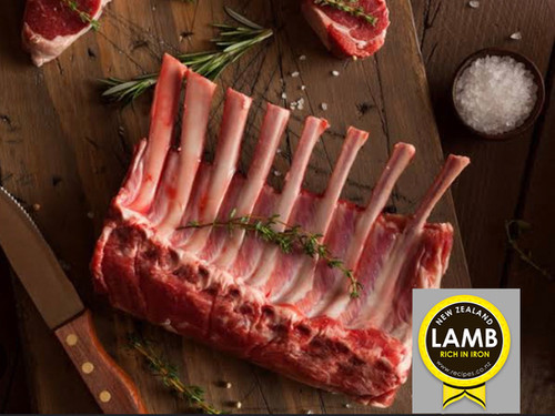 NZ Grass-raised LAMB RACK (FRENCHED) 1KG | Greenerpastures.co.nz