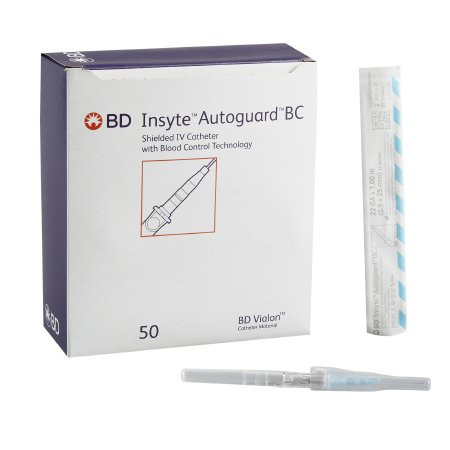 Peripheral IV Catheter Insyte™ Autoguard™ BC 22 Gauge 1 Inch Button ...