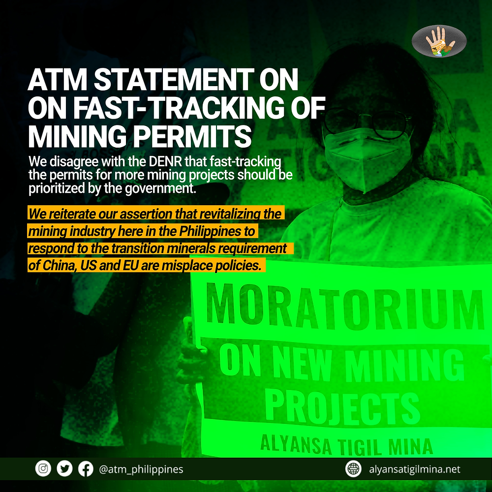 ATM Statement on Fast-tracking of Mining Permits