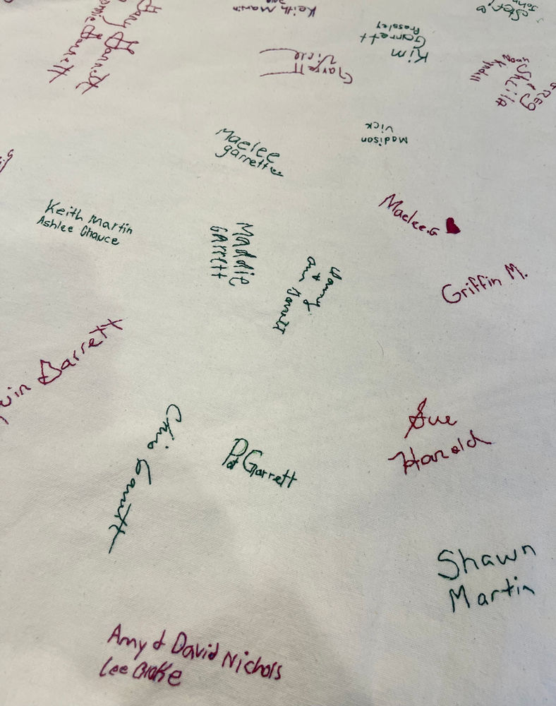 SIGNATURE-EMBROIDERED TABLECLOTH FOR THANKSGIVING