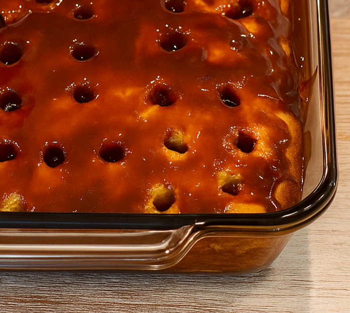GRANDMOTHER GARRETT'S CHOCOLATE POKE HOLE CAKE