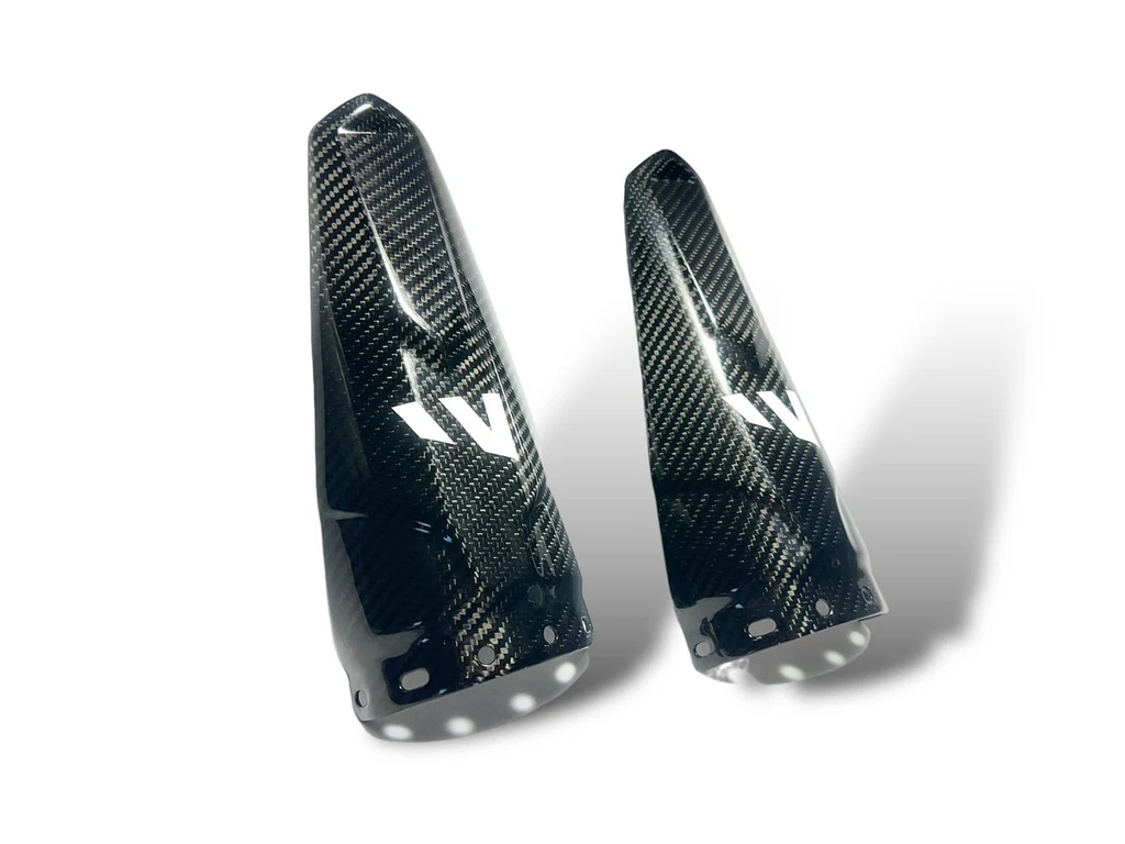 Can-Am Maverick R Carbon Fiber Rear Shock Guard Set | Kwiksaw Racing
