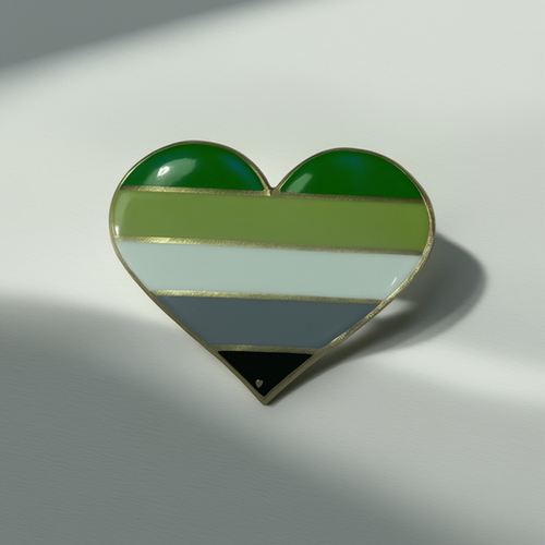 Aromantic heart enamel pin badge | Love Army Hq