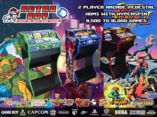 Custom Made 2 Player Arcade Pedestals with 36,000 games | RetroBoy Arcades
