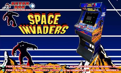 19"/21" Space Invaders Bartop Arcade with Matching Stand & up to 36,000 ...
