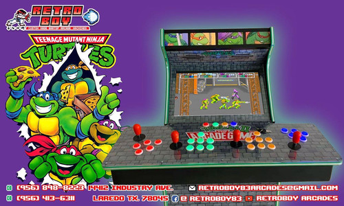 Ninja Turtles 4 Player Arcade Machine, with 36,000 Games & 80 Consoles ...