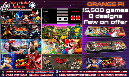 2 Player Orange Pi Arcade Stick, 15,500 games included | RetroBoy Arcades