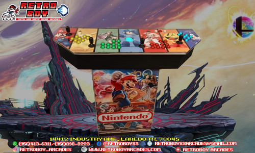 New SMASH BROTHERS 4 Player Arcade Pedestal with Hypermax & RGB ...