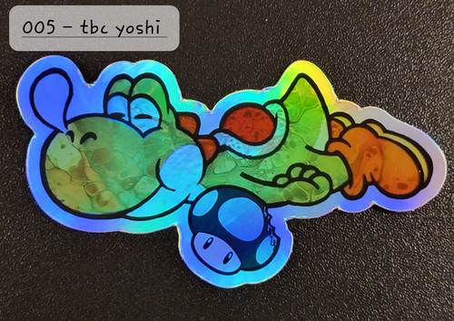 TBC Yoshi 3" Holographic Vinyl Sticker | DINOSPORES