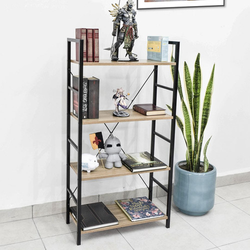 Librero moderno acabado en madera con repisas | ilawin