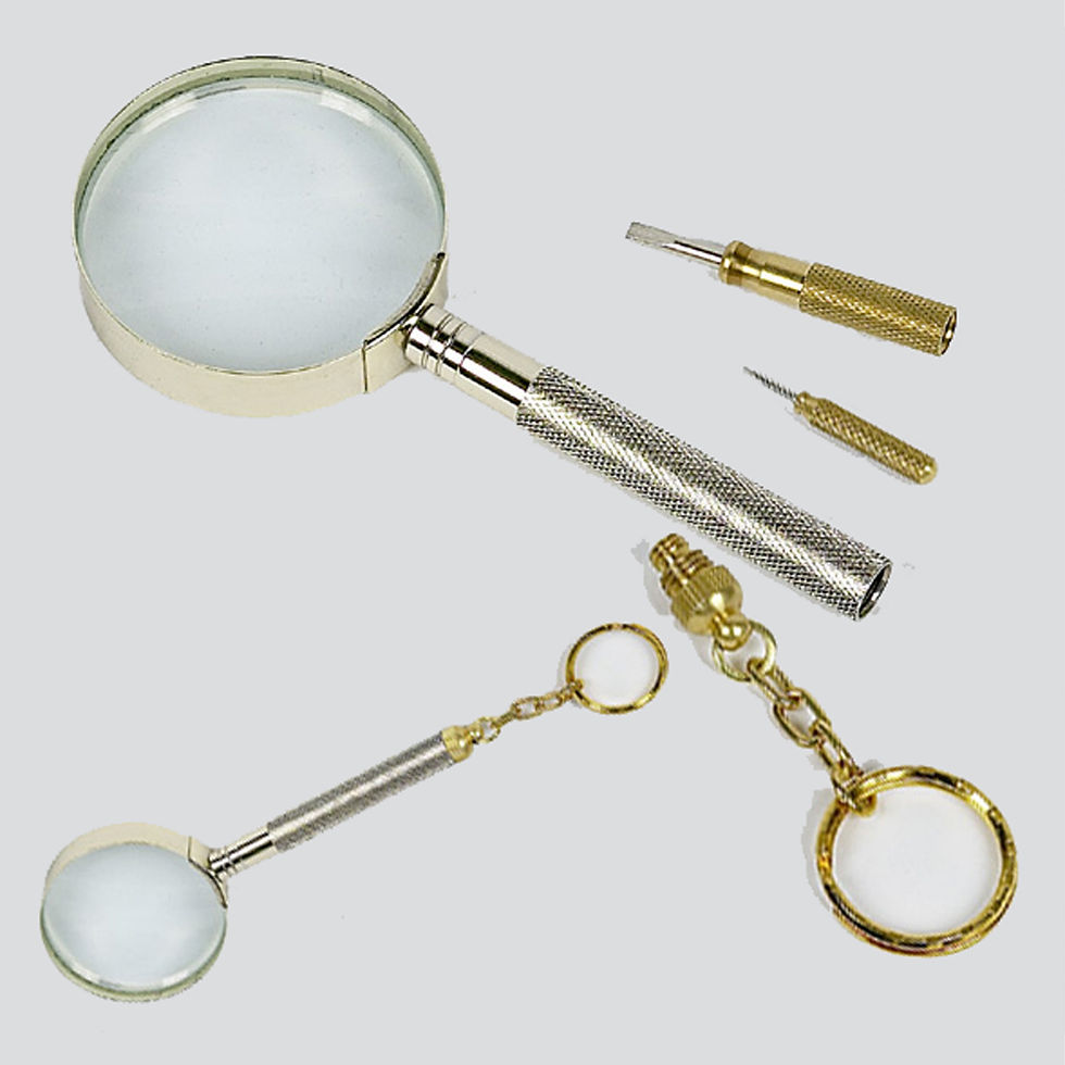 Brass Magnifier, 3-in 1 Tool Set (4 pack) | GOLDEN ISLAND