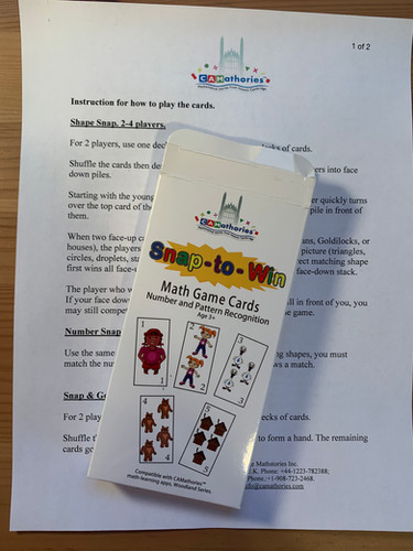 Snap-to-Win Math Games Cards | CAMathories