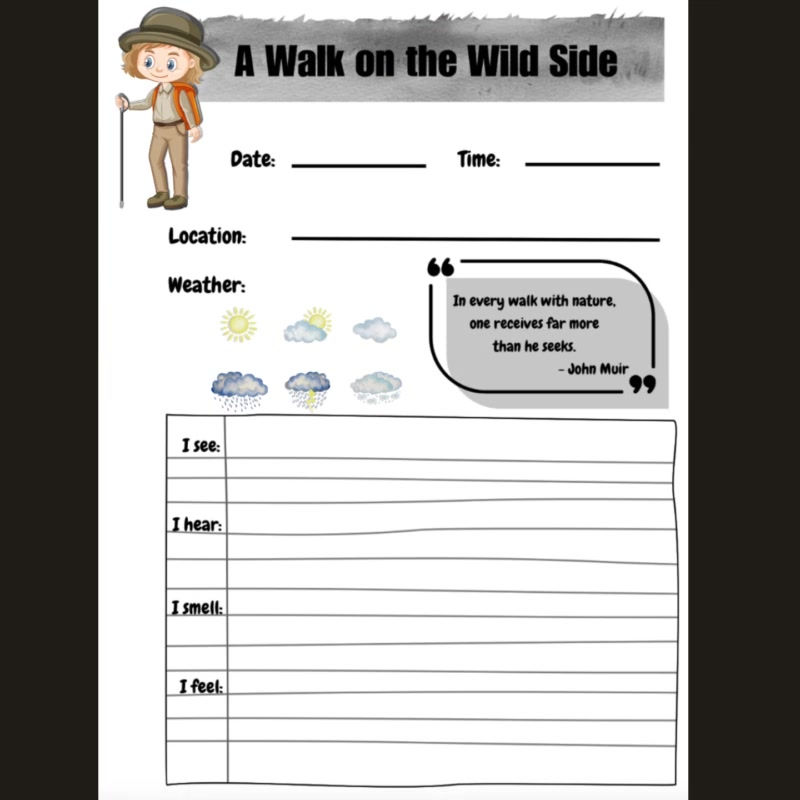 A Walk in Nature Journal | Outdoor Nature Journal for Kids | Wild Child ...