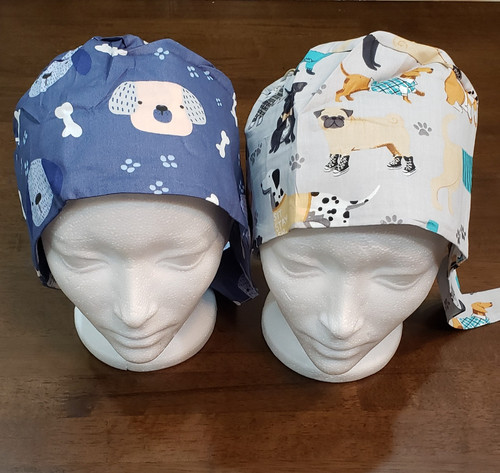 Multiple Dog 1PCS & Dog bone 1PCS scrub caps | Piety Scrubs