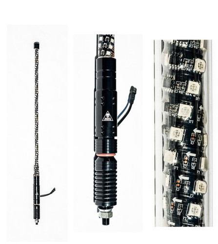 Infinite Double Helix LED Whip lights | Venom Jeep