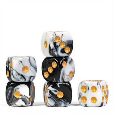 Espresso Cream/12 pc Pip D6 Dice Set | Lock & Key Guild