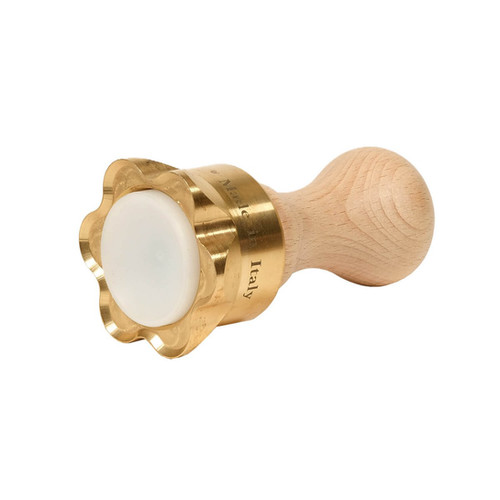 Italian brass flower-shaped pasta stamp (60mm) | Homemade Pasta Studi