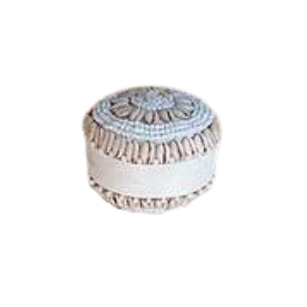 Blue White Monte Box With Sea shells - Latalier a Bali