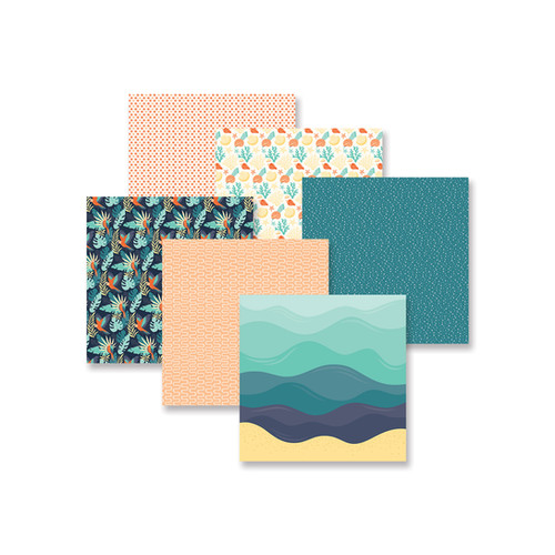8x8 Sun-Soaked Paper Pack (12/pk) | cmscrapbooking
