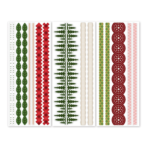 Totally Tonal Christmas Border Stickers (3/pk) | cmscrapbooking