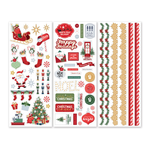 Christmas Cheer Stickers (3/pk) | cmscrapbooking