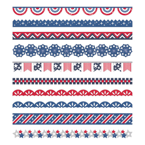 U.S. Of Yay Laser Borders (10/pk) | cmscrapbooking